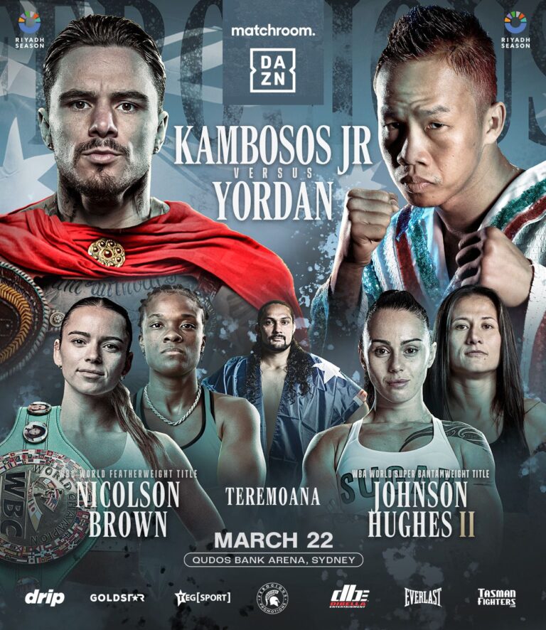 Kambosos Jr Faces Yordan in Sydney homecoming with Nicolson & Johnson ...