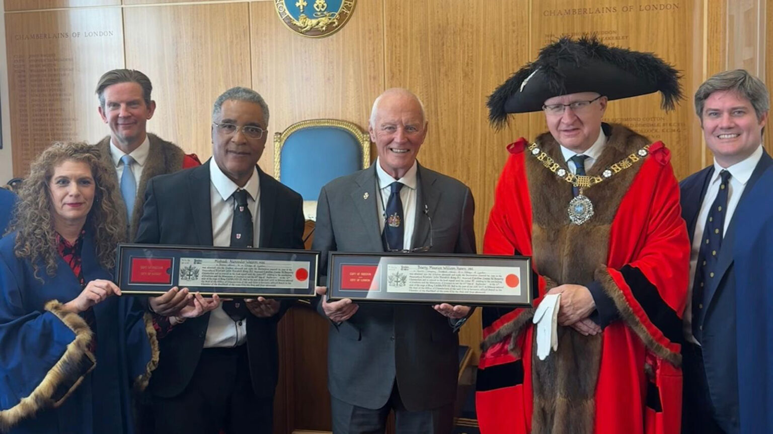 MATCHROOM SPORT PRESIDENT BARRY HEARN OBE AND BOXING LEGEND MICHAEL ...